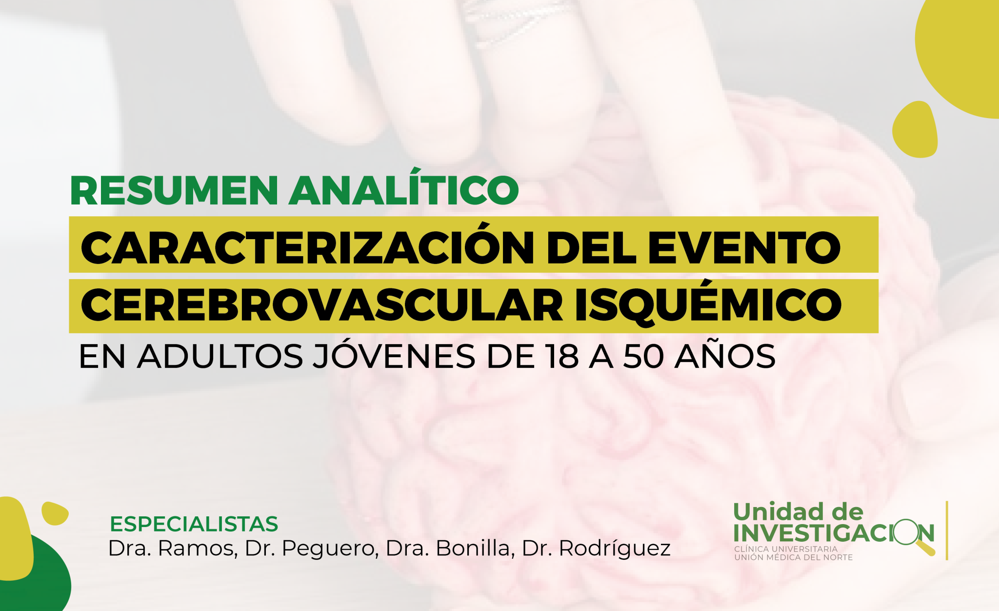 Resumen Analítico: Caracterización del Evento Cerebrovascular Isquémico ...